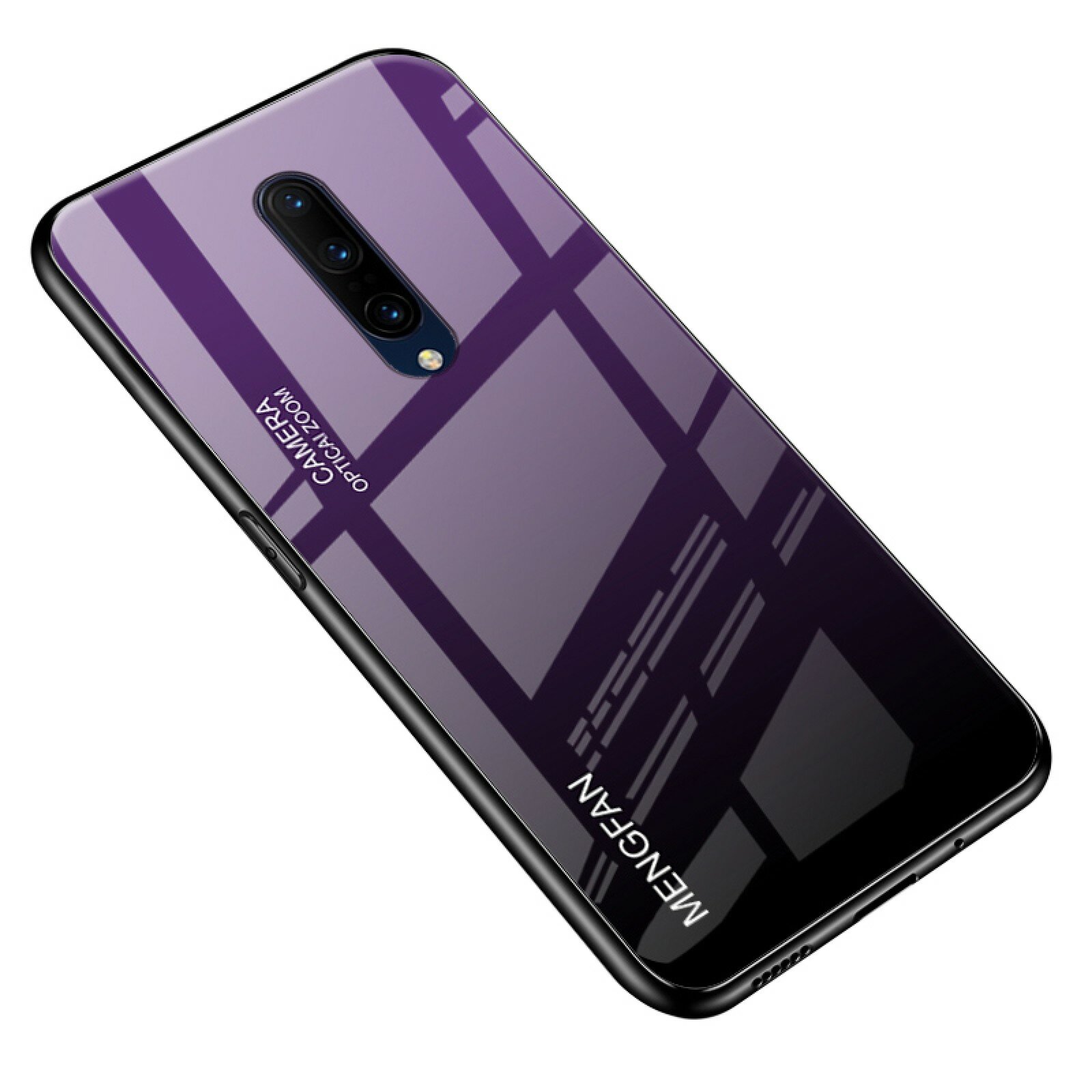 Ультра-тонкий силиконовый чехол-бампер MyPads для OnePlus 7 Pro с закаленным стеклом, фиолетовый градиент