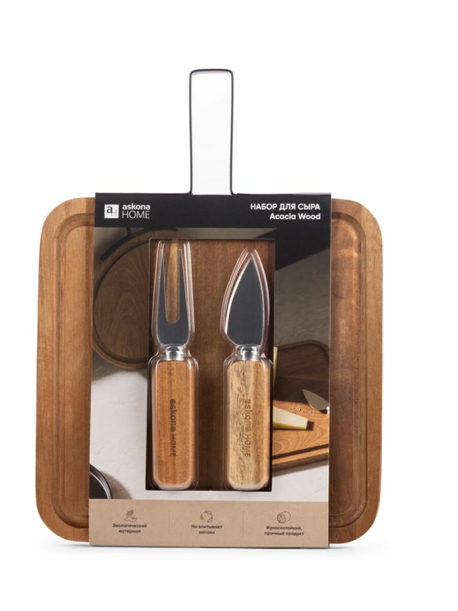 Набор для сыра Askona Home ( Аскона ) Acacia Wood, Натуральные материалы