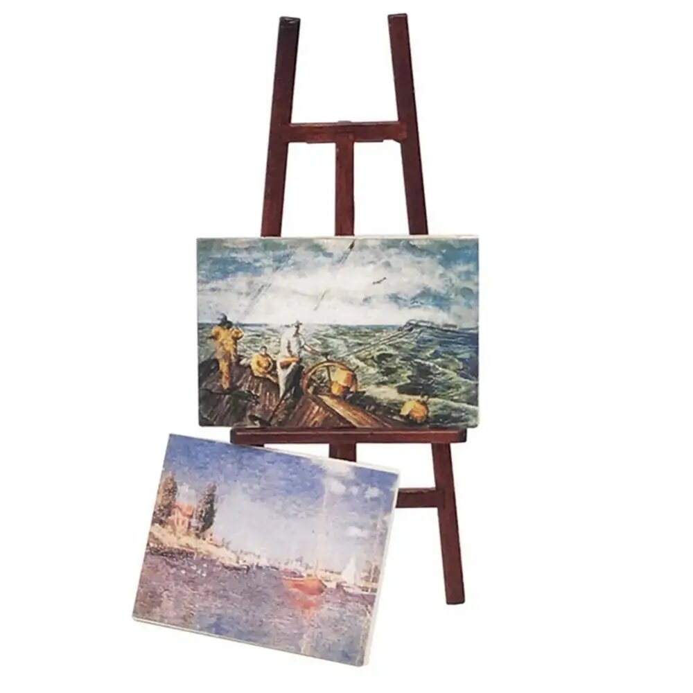 Миниатюрный набор для рисования 1/12, Painting with Easel