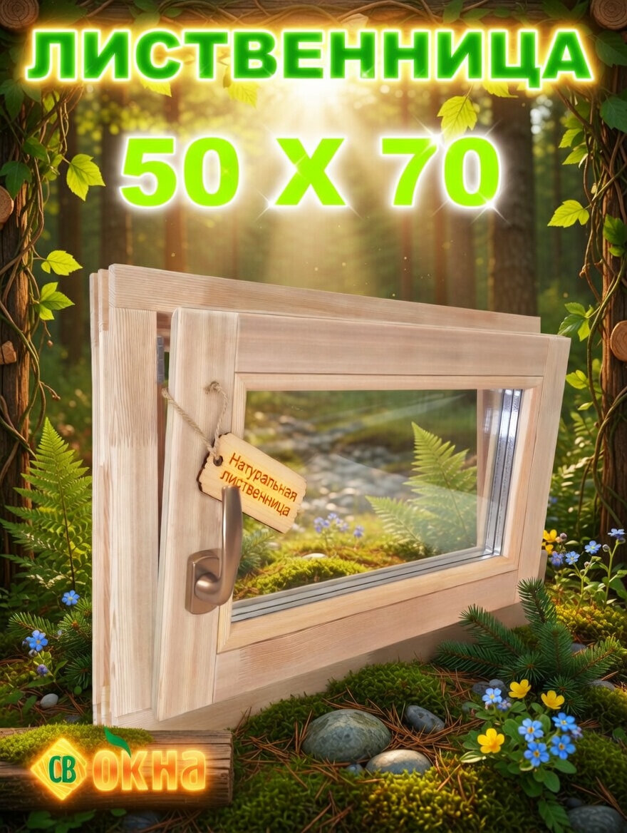 Окно для бани из лиственницы 50x70 см. Окно в парилку 500х700 в сауна