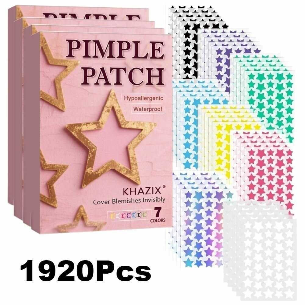 Патчи от прыщей большой набор звездочки для лица, маскирующие пластыри от акне и следов