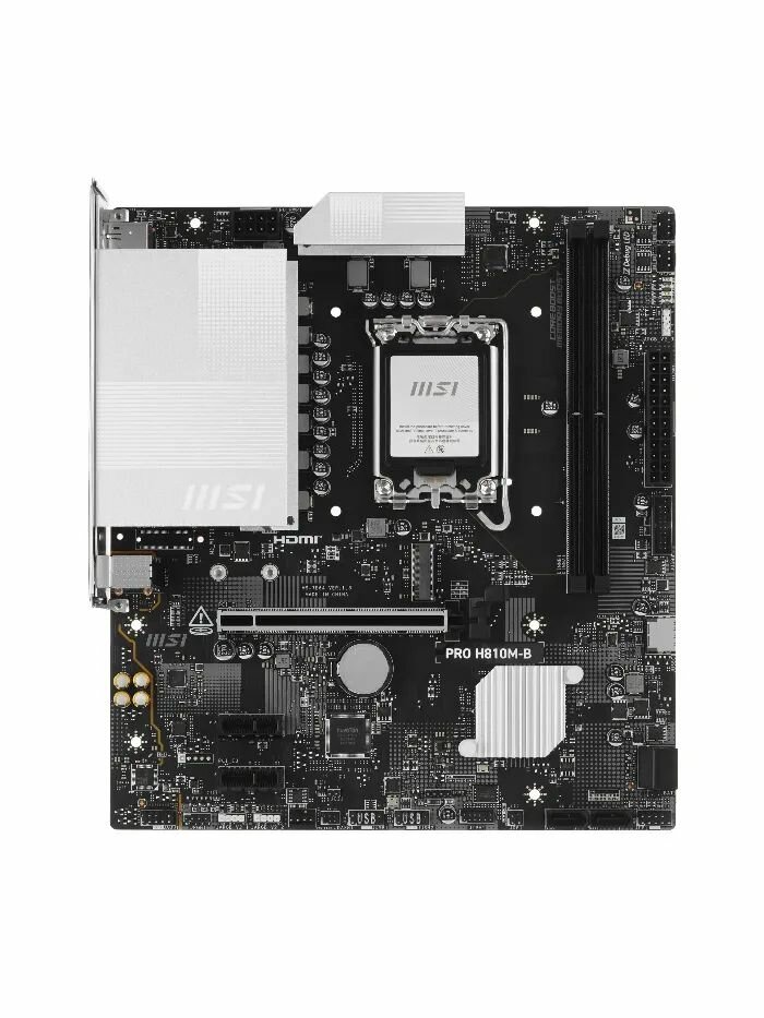 Материнская плата MSI PRO H810M-B mATX LGA1851 Intel H810 2xDDR5 (128ГБ)
