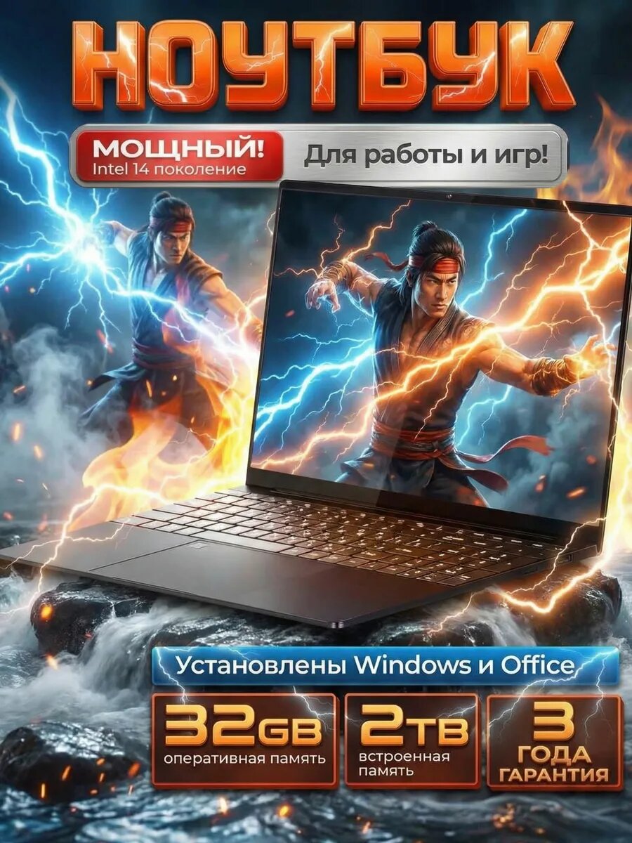 Ноутбук HiGH TECH R791 Intel H-Series RAM 32GB / SSD 2048GB