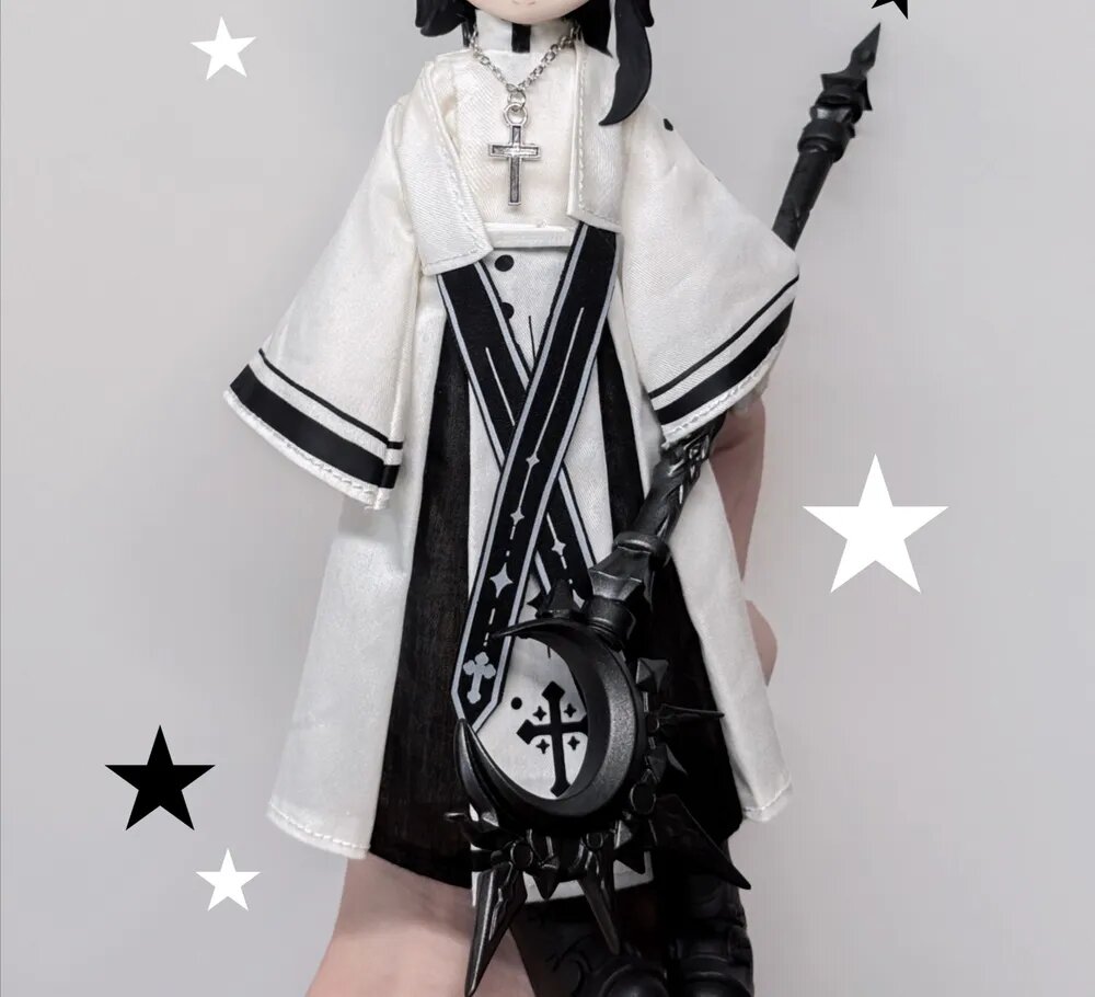 Белая одежда священника/1/8 bjd doll