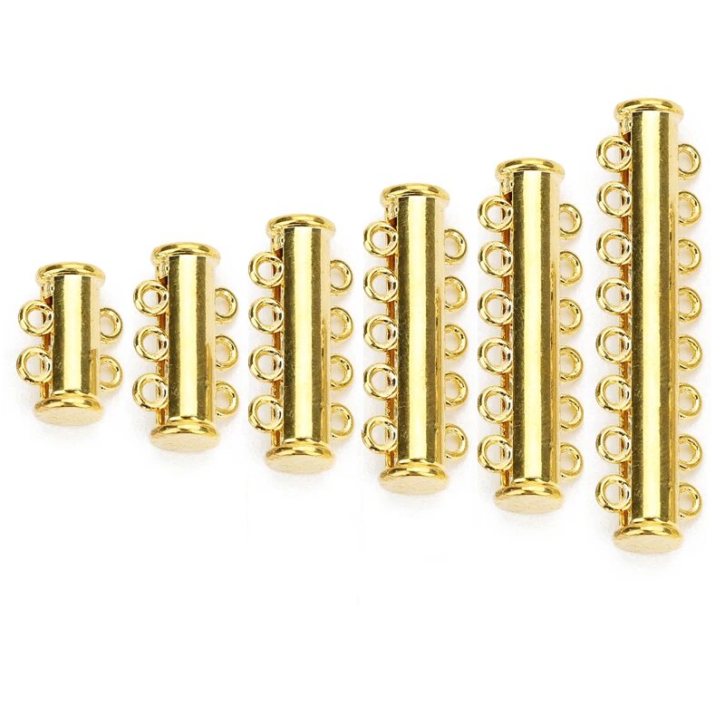 SAUVOO Магнитные застежки для браслетов и ожерелий 8rows, Gold Color
