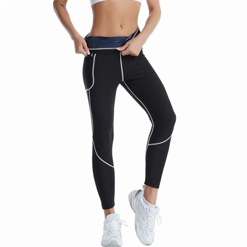 Женский костюм для сауны YBFDO из полиэстера и спандекса L, Blue Pants