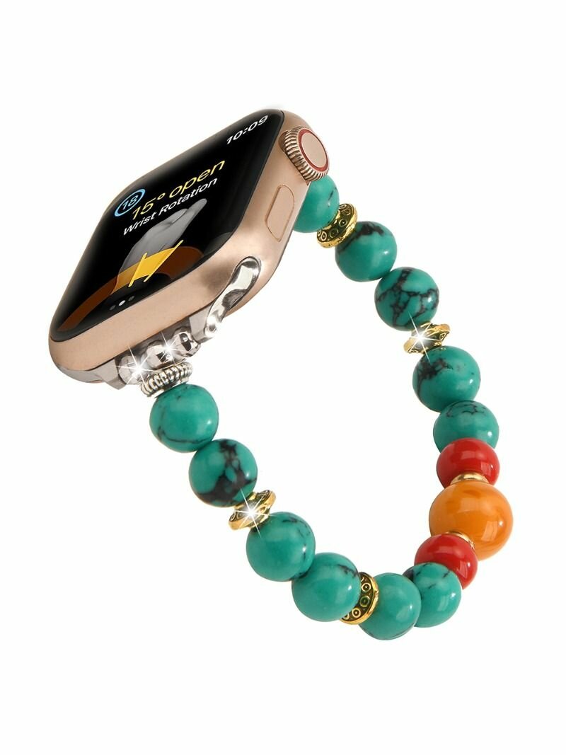 Тибетский бисер браслет ремень подходит для Apple Watch 10/11 42/46mm 9 41/45mm 8 7 6 5 4 iWatch SE 40 мм 44 42