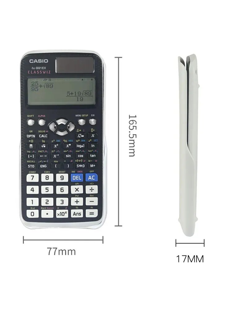Калькулятор инженерный CASIO FX-991EX, солнечная панель, 12 разрядов, черный, Таиланд — фото 1