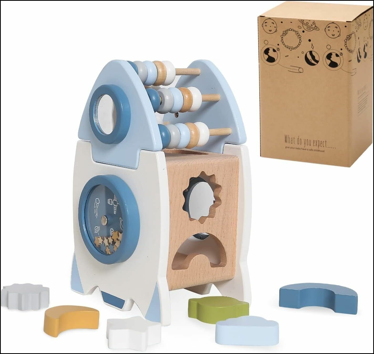 Деревянная Магнитная игрушка Монтессори/многофункциональный деревянный ракетный классификатор, подарки для мальчиков и девочек