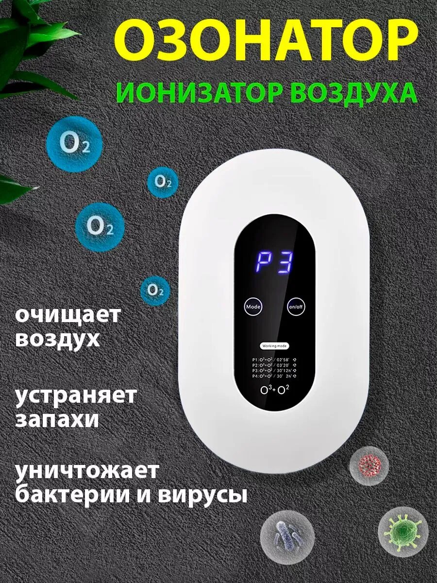 Озонатор / очиститель воздуха для дома / ионизатор для избавления запахов и плесени