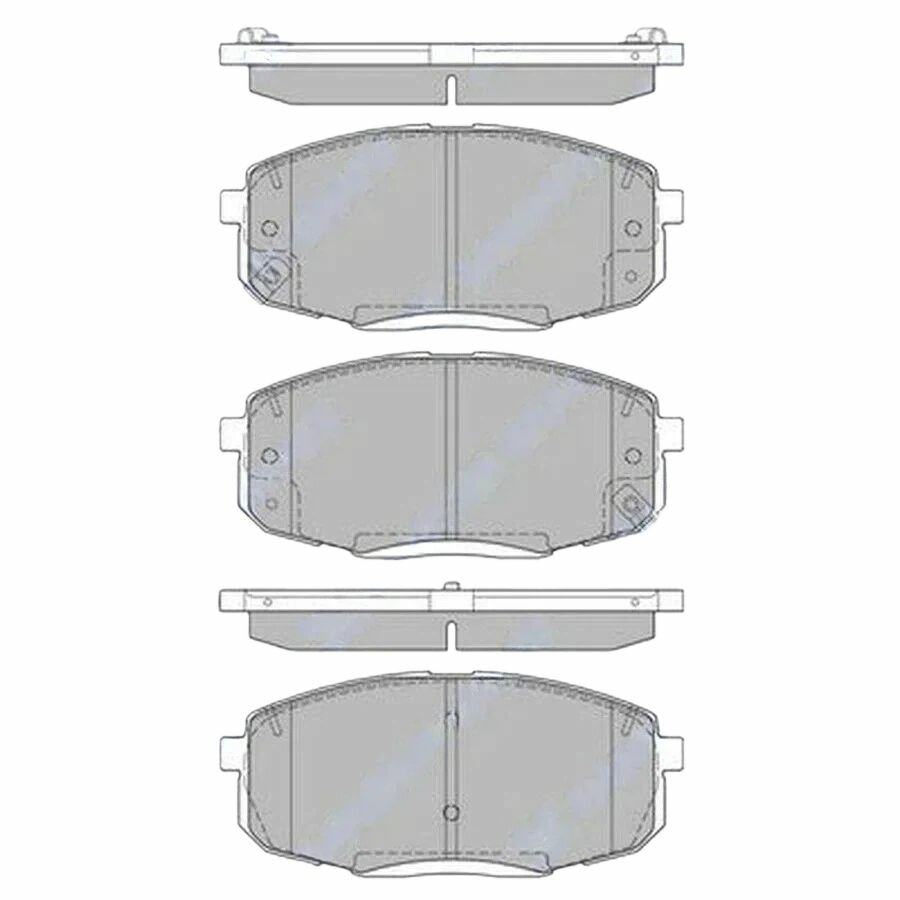 Колодки тормозные передние SANGSIN SP4098SD Severe Duty Hyundai I30 07-12, Kia Carens II 02->, Ceed 06-12, Pro Ceed 08-13