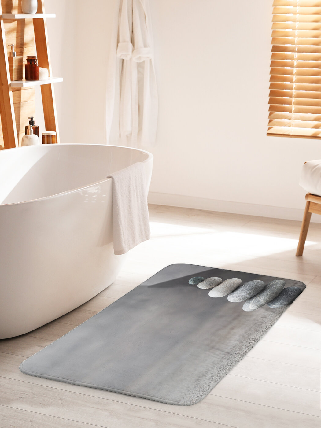 Коврик для ванной комнаты и туалета противоскользящий "Каменная гора" 60х100 см, JoyArty