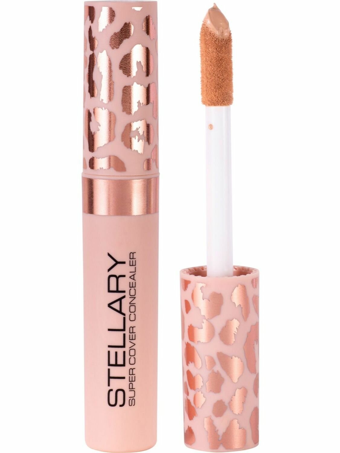 Stellary Жидкий консилер для лица 04 Медово-бежевый Super cover concealer маскирующий плотный консилер от темных кругов под глазами с аппликатором, 5 мл