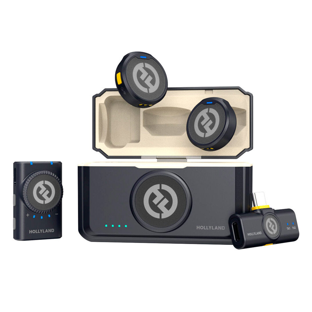 Беспроводная система Hollyland Lark M2 Mini Combo, TX+TX+RX, 3.5 мм TRS и USB-C