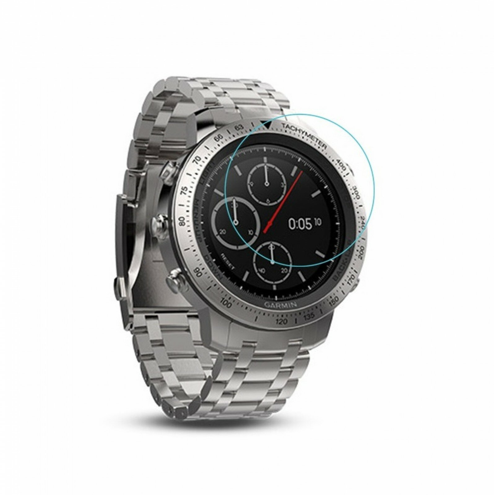 Защитное стекло MyPads для смарт-часов Garmin Fenix Chronos titanium leather metal