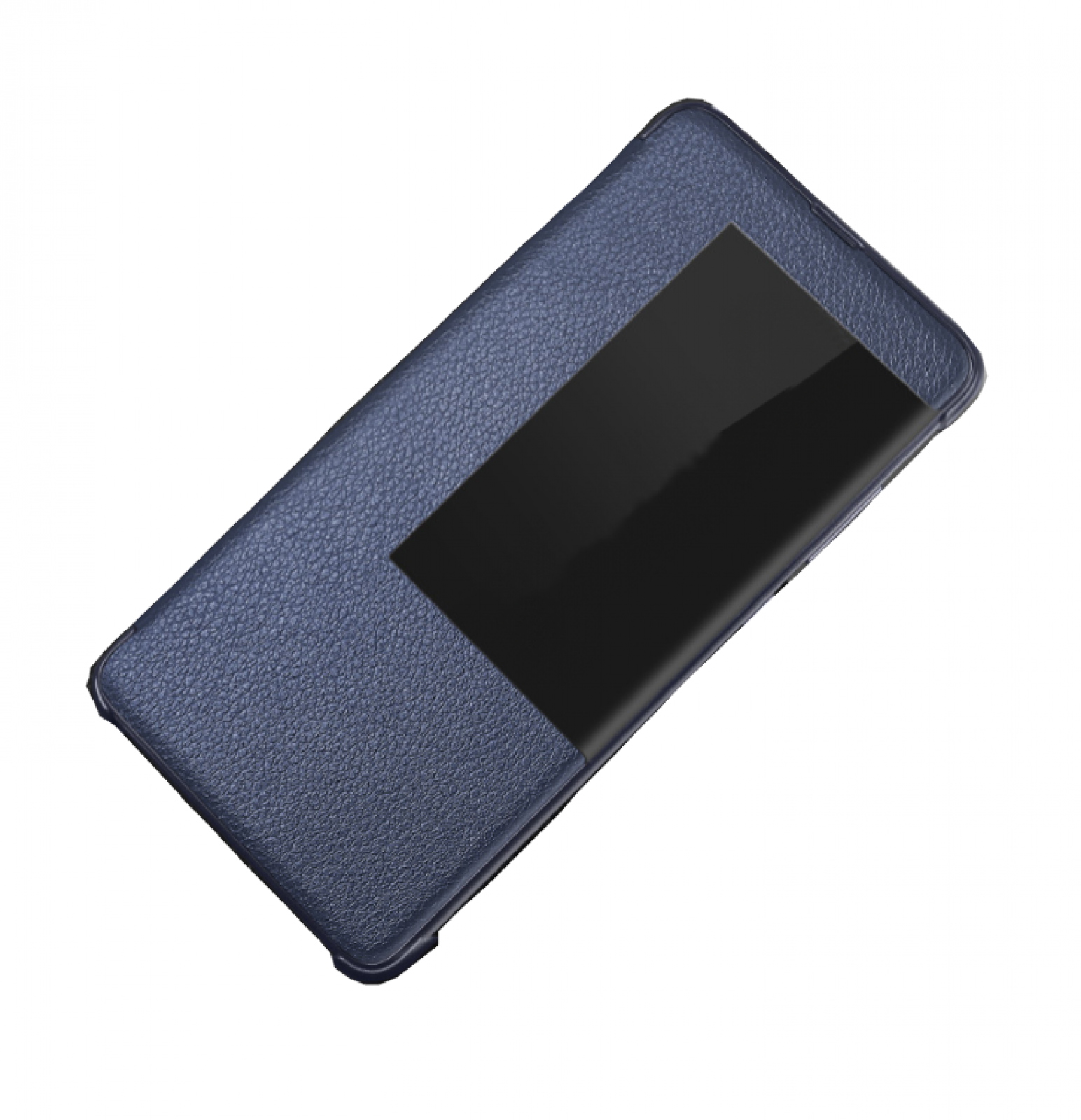 Чехол-книжка MyPads для Huawei Mate 20 синий из искусственной кожи с прозрачным окошком
