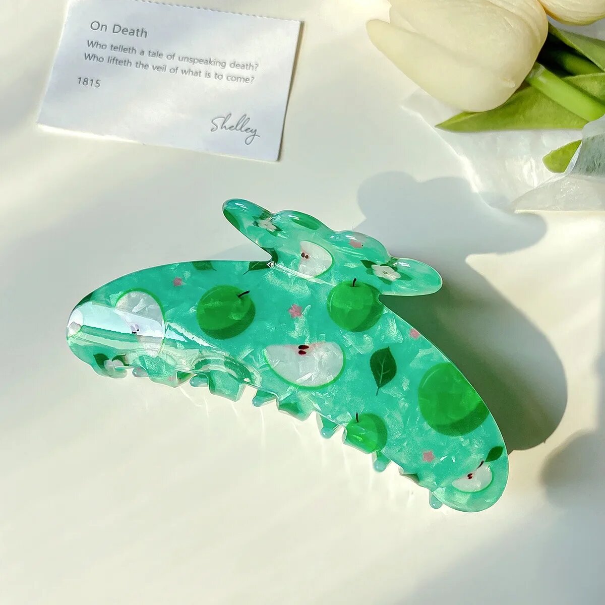 Muweordy новые большие заколки для волос 11 см с цветочным принтом, корейская прическа, красочные заколки для волос в виде акулы и крабов, аксессуары для волос с когтями для женщин