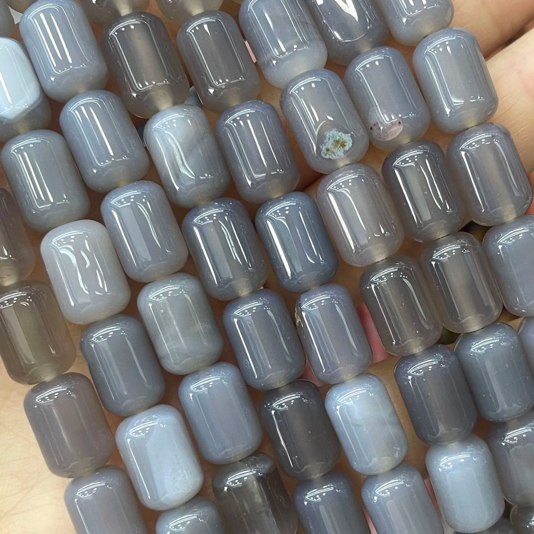 Бусины из натурального камня JCXAZSJ Grey agate