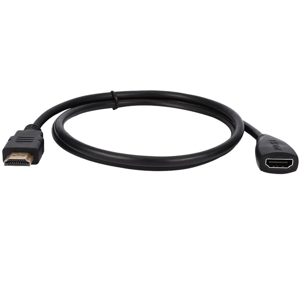 Удлинитель HDMI кабеля 1 м черный для видео. Поддержка HDMI. — фото 1