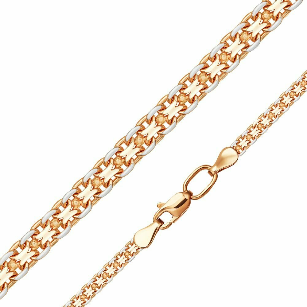 Цепь красное золото, 585 проба, родирование