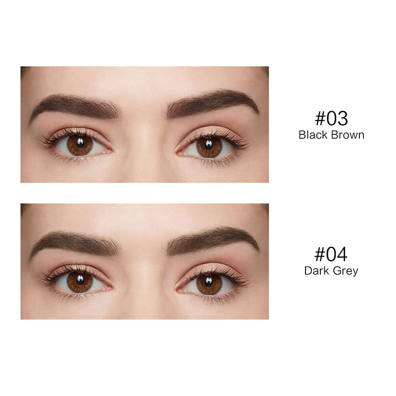 Карандаш для бровей Black Brown с вращающимся дизайном и кистью, водонепроницаемый, длительный цвет, ультратонкий, не размазывается, тинт для бровей, косметика для бровей SL335 03, тип: карандаш для бровей, материал: ABS, цвет: