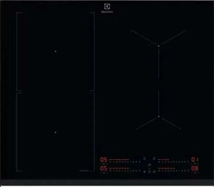 Индукционная варочная панель Electrolux EIS62453, конфорок: 4 шт, стеклокерамика, независимая, черный