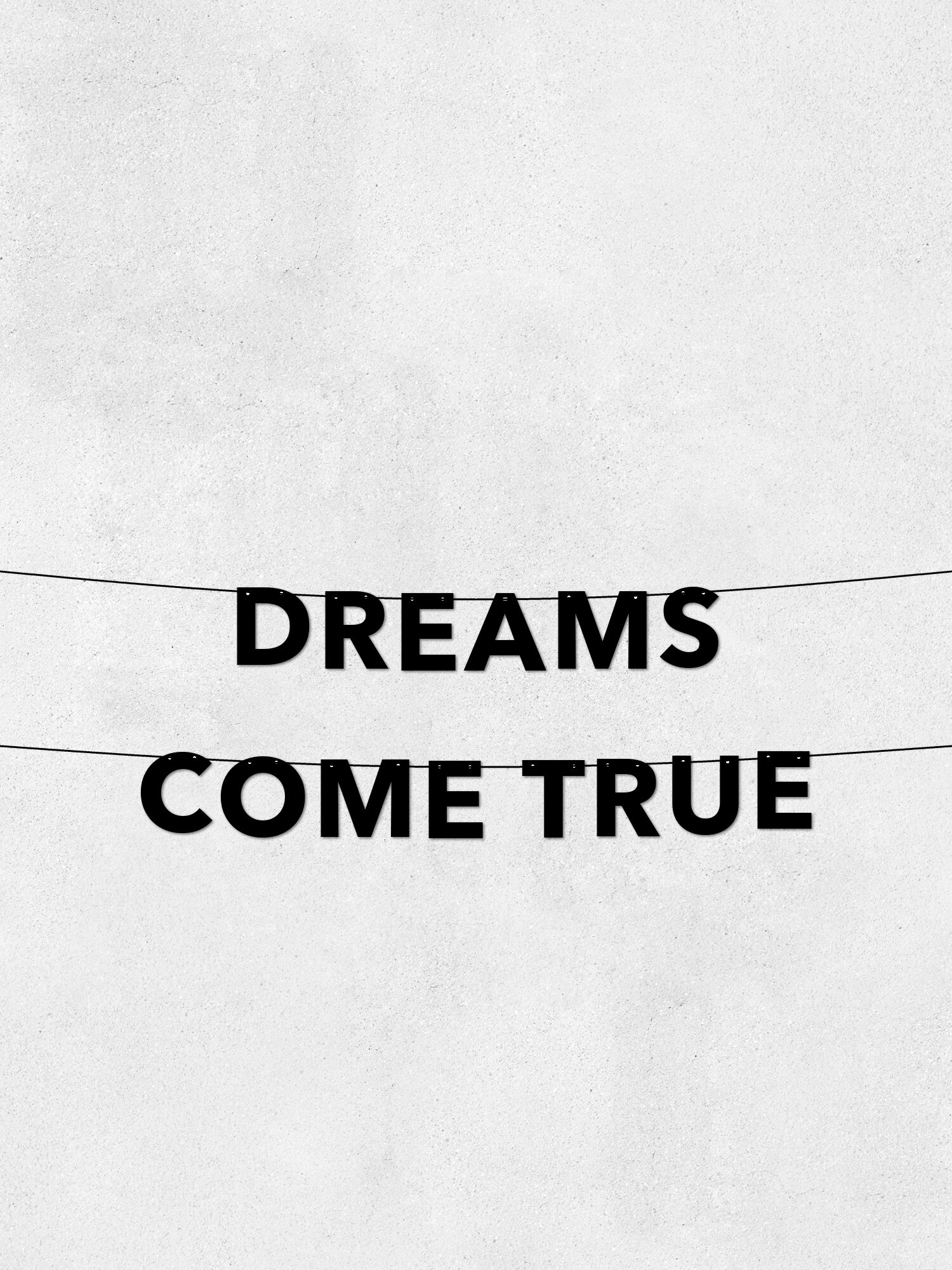 Гирлянда из букв Dreams Come True Стильный декор для комнаты подростка, долговечный материал, 10 см высота, легко крепится