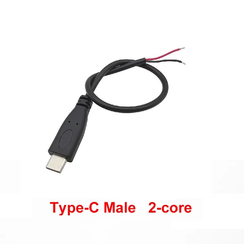 USB Type-C кабель для пайки 0.25/1/2 метра 2 м, 2 pin male