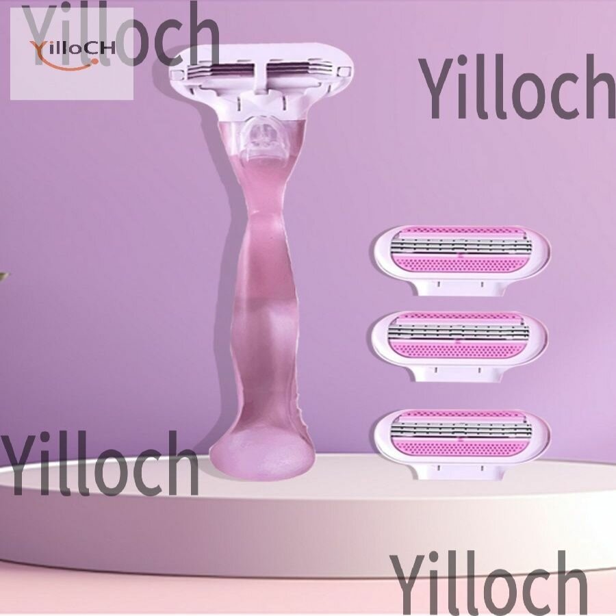 Эксклюзивный набор женской бритвы ручной работы комплектуется четырьмя сменными лезвиями, упакованными в пластиковые пакеты и коробку