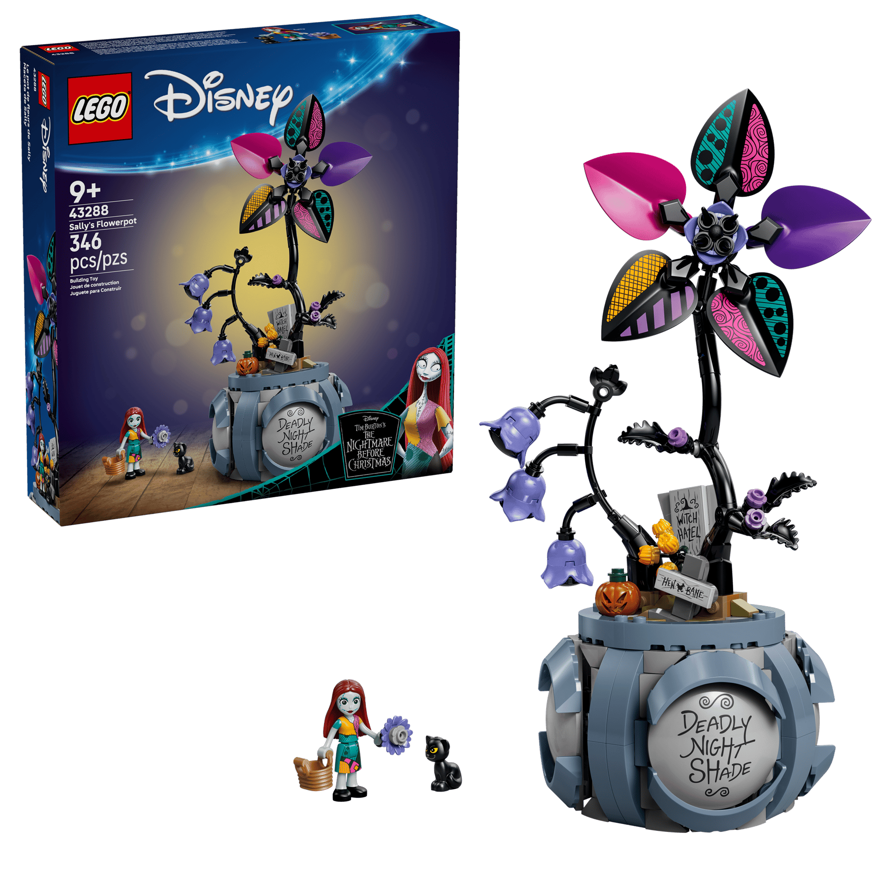 Конструктор LEGO Disney 43288 Кошмар перед Рождеством: Цветочный горшок Салли, 346 дет.