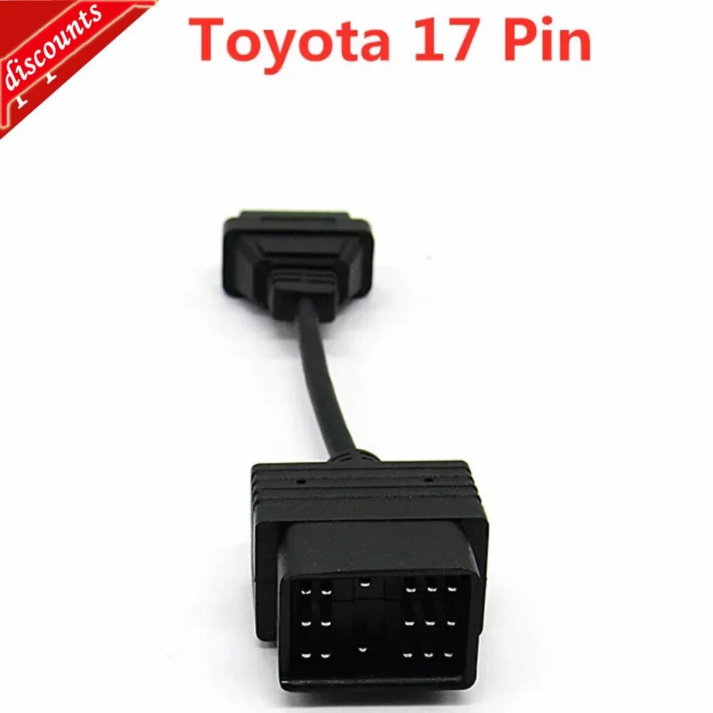 Для T-oyota 17-контактный адаптер OBD1 OBD2 диагностический кабель для Toyota 17-контактный на 16-контактный удлинительный кабель OBDII