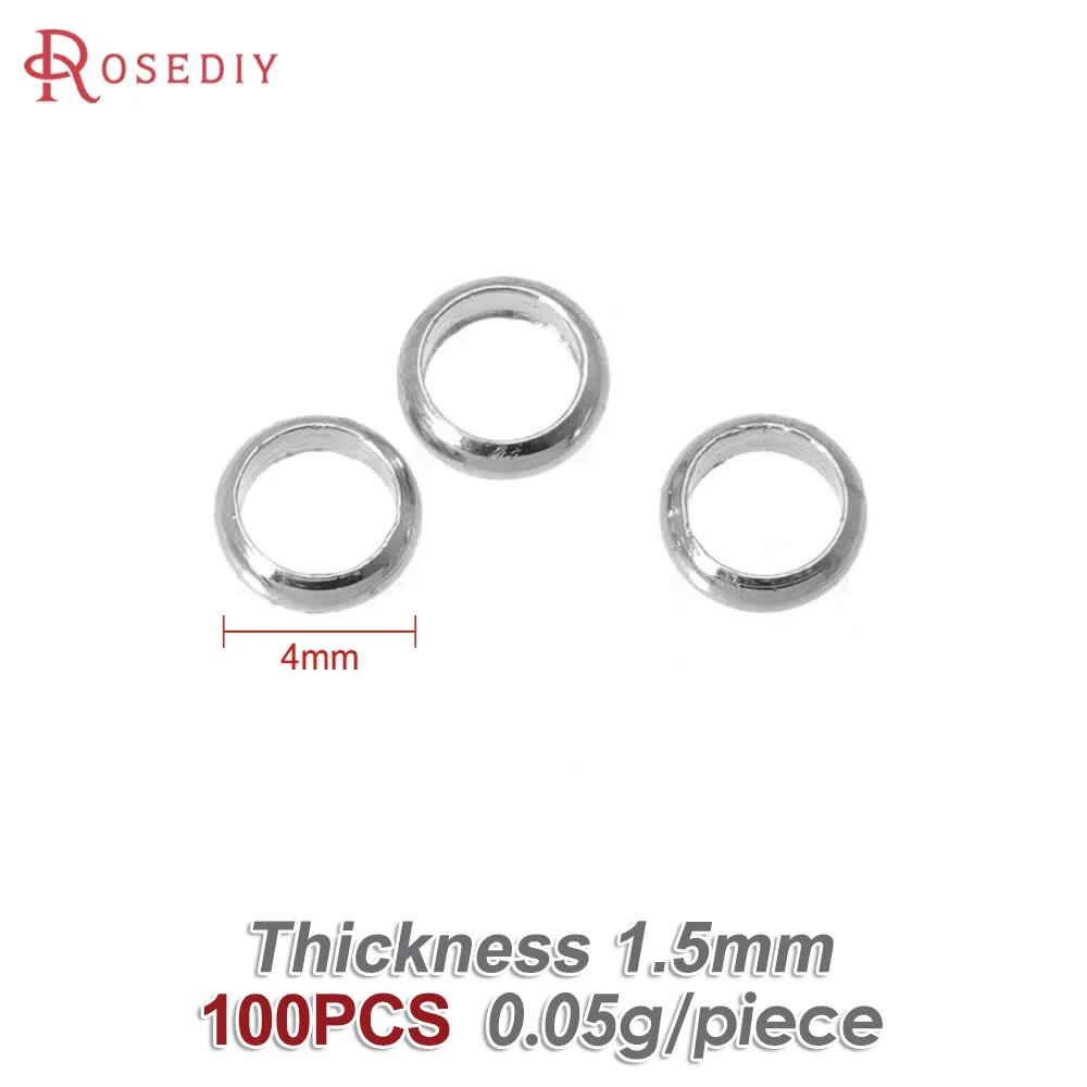 Закрытые латунные кольца Rosediy 56732-Platinum Color