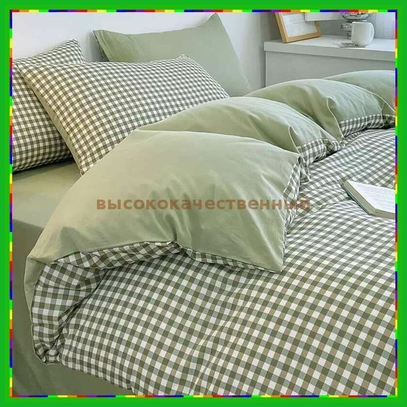 Универсальный чехол для одеяла из 100% хлопка, однотонный, подходит на все сезоны, в комплекте плед