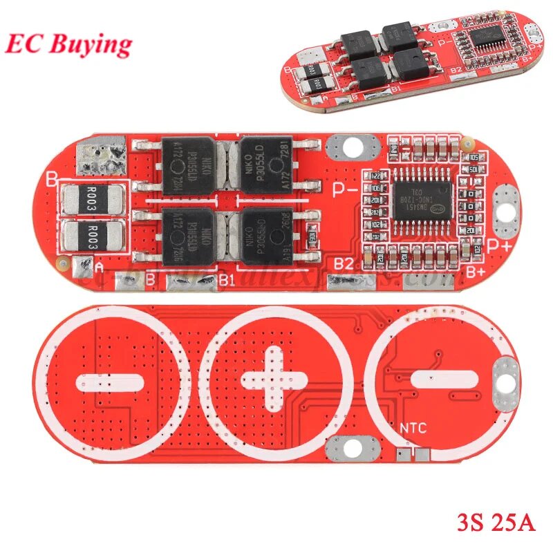 BMS плата 3S 25A EC Buying, 1pc