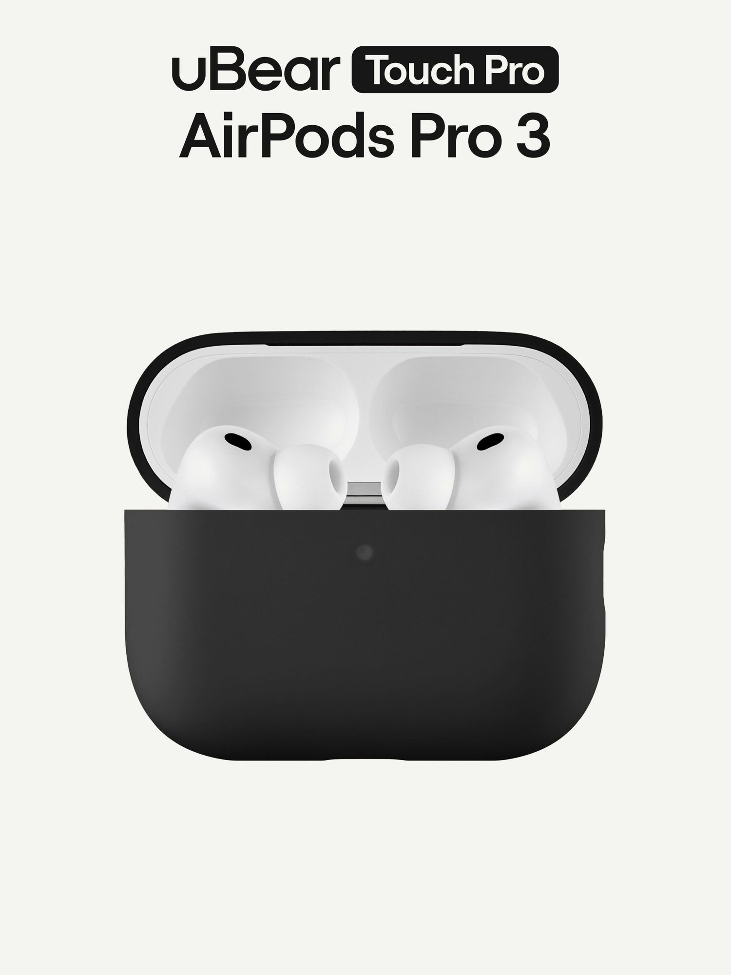 Чехол на AirPods Pro 3 uBear Touch Pro Case, толщина 1.5 мм, усиленный, цвет: черный