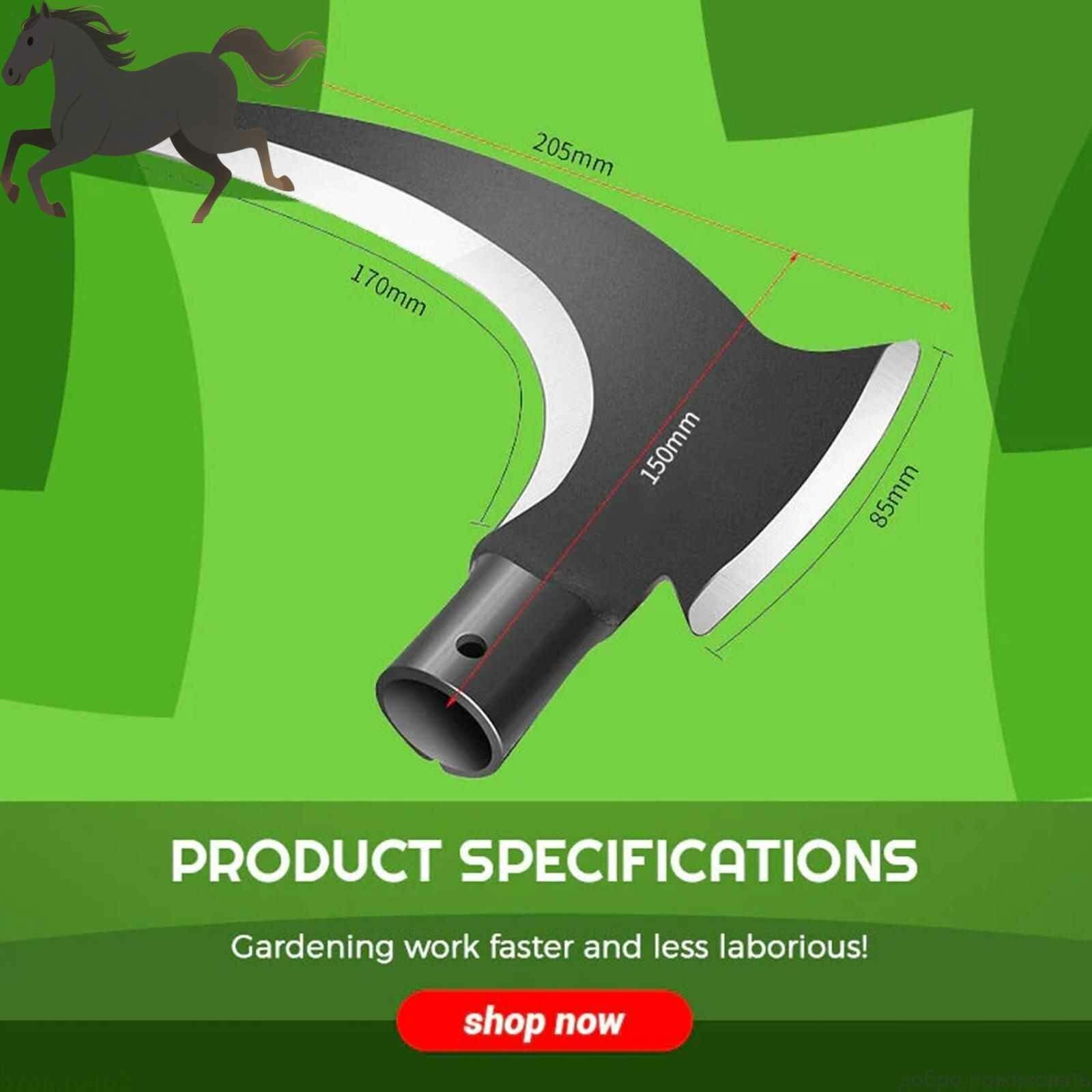 Серп, лезвие Высоколегированная сталь, Подходит для уборки соломы, скашивания травы и измельчения дров.