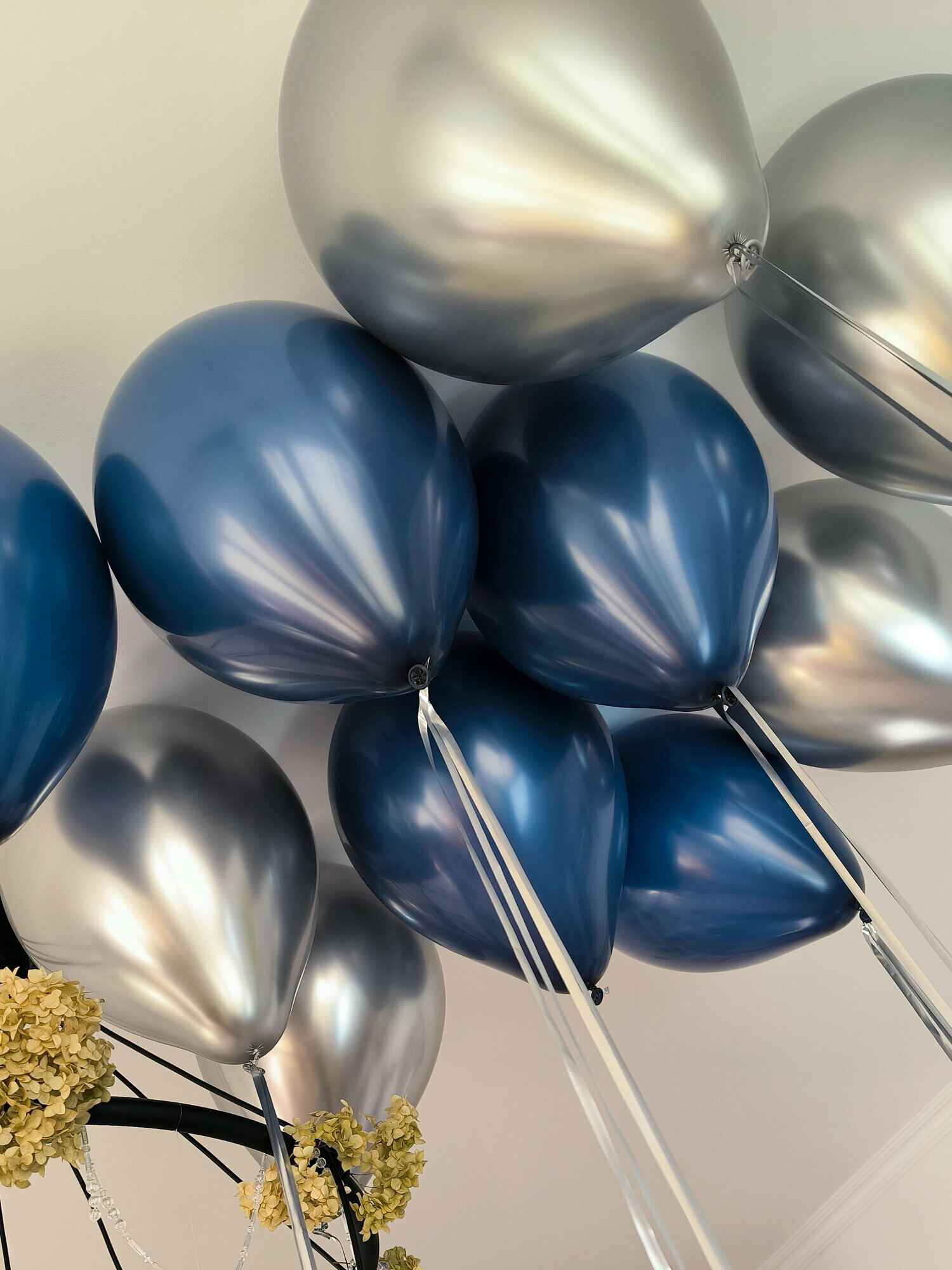 Шары с гелием под потолок 30 шт для любимого на юбилей, день рождения, годовщину свадьбы, набор из геливых шариков отличный подарок для мальчика, мужа, мужчины