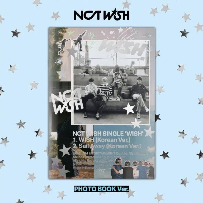 Альбом NCT WISH - WISH Single Album PHOTOBOOK Фотобук с фотокарточками, открыткой, полароидом