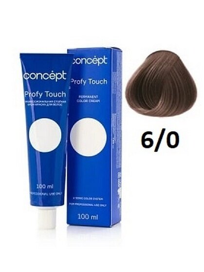 Крем-краска для волос Concept Profy Touch, тон: 6.0 русый, 100мл