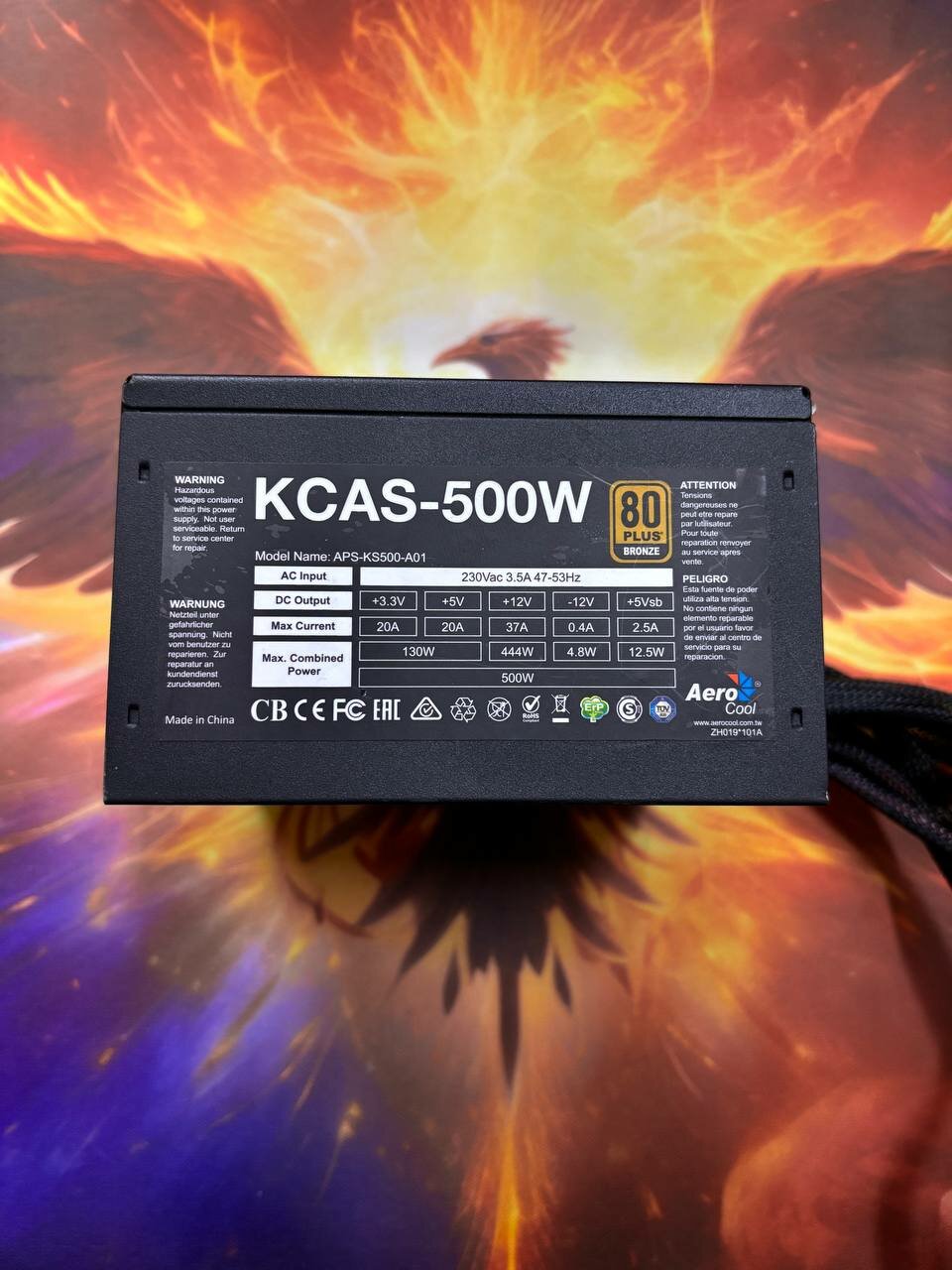 Блок питания 500W AeroCool KCAS-500W APS-KS500-A01