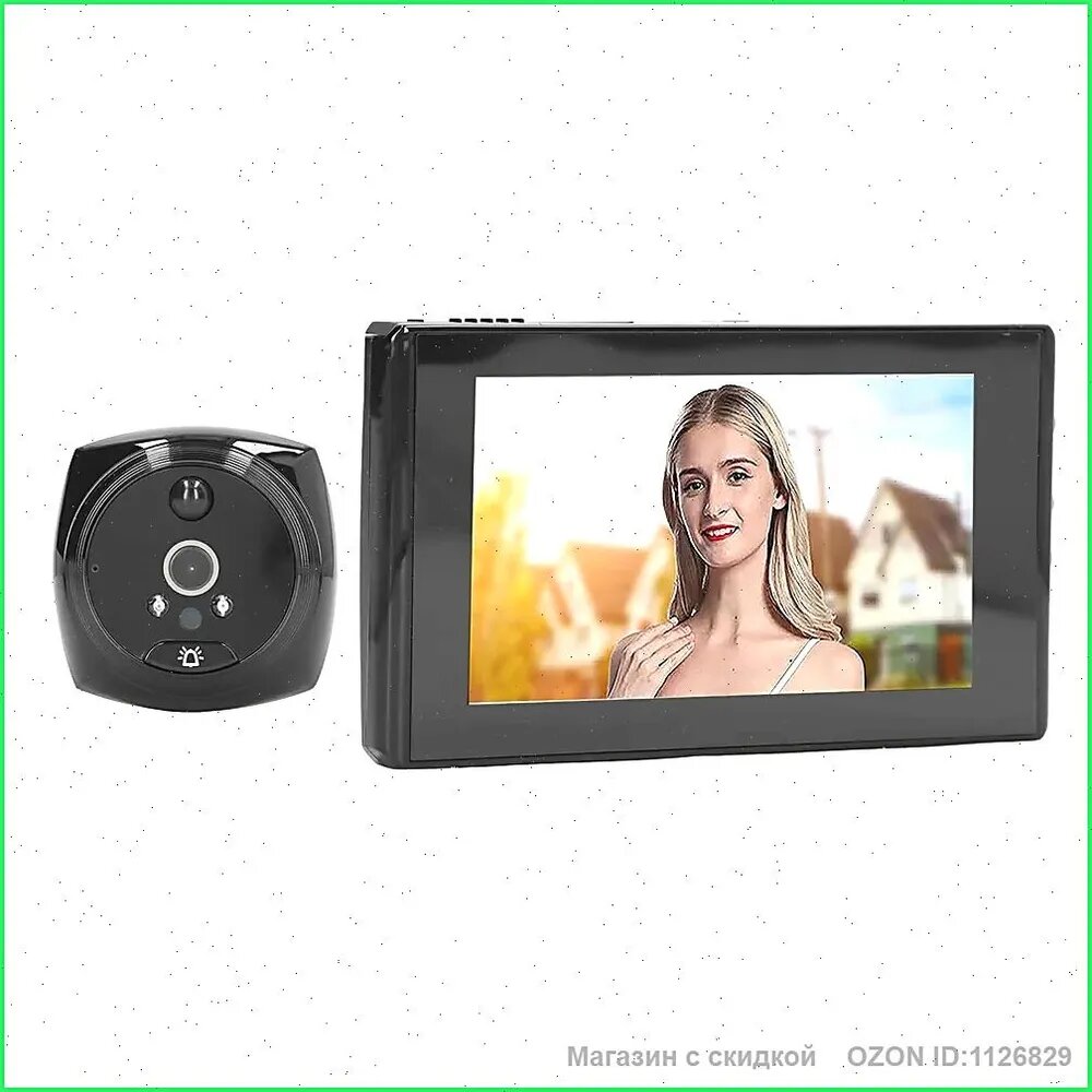 Видеодомофон комплект для дома с экраном 4,5 дюйма и ночным режимом IP44