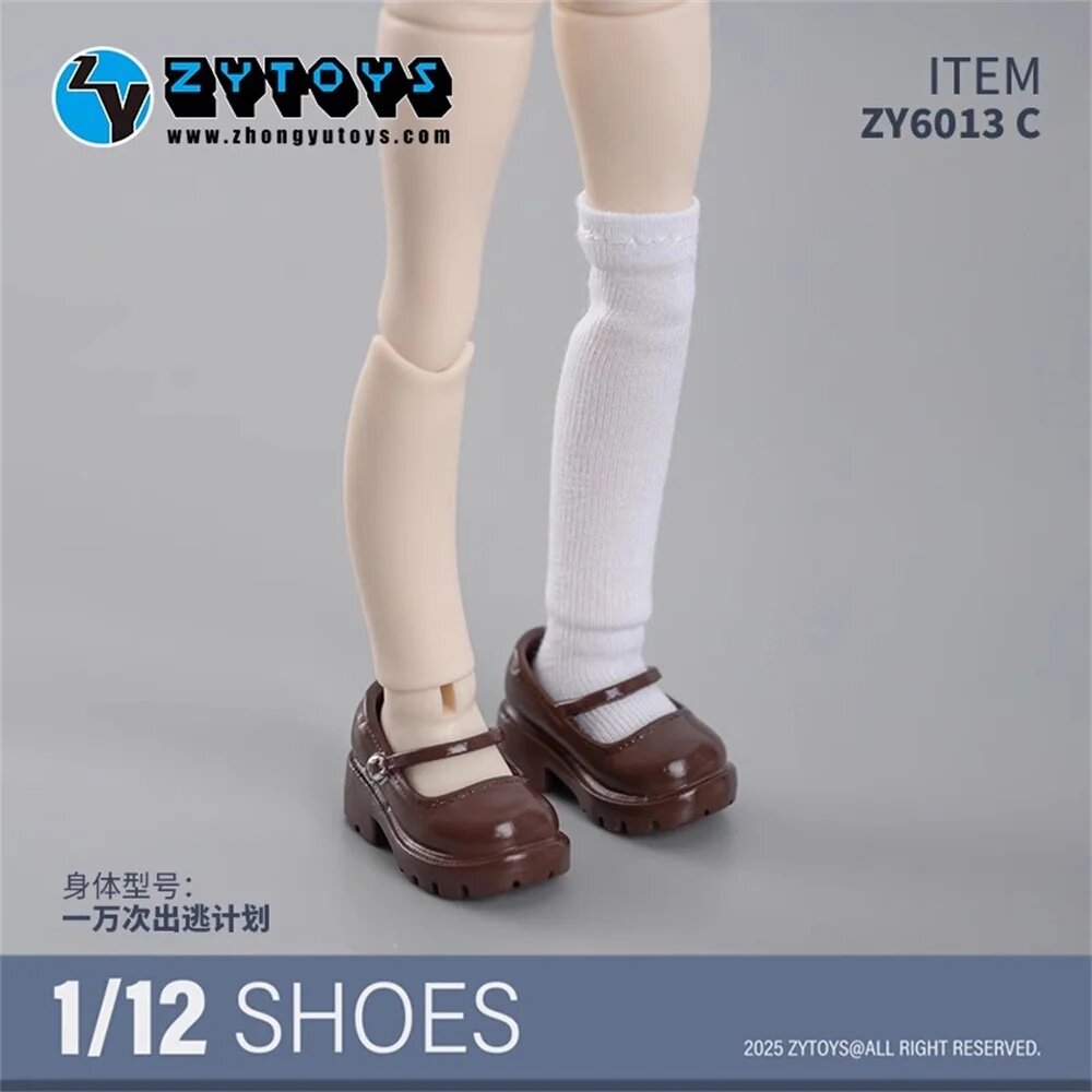 ZYTOYS 1/12 Школьные туфли коричневые ZY6013C