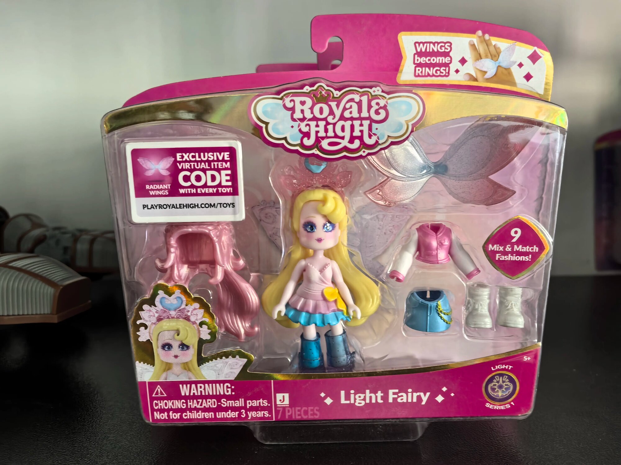 Royale High Light Fairy кукла, 9 модных образов, розовый
