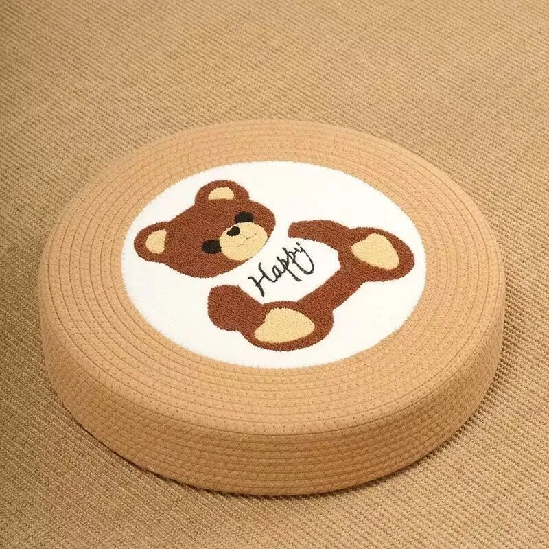 Подушка-футон напольный коврик для медитации из хлопчатобумажной нити для балкона, татами(диаметр 40 см, толщина 10 см)