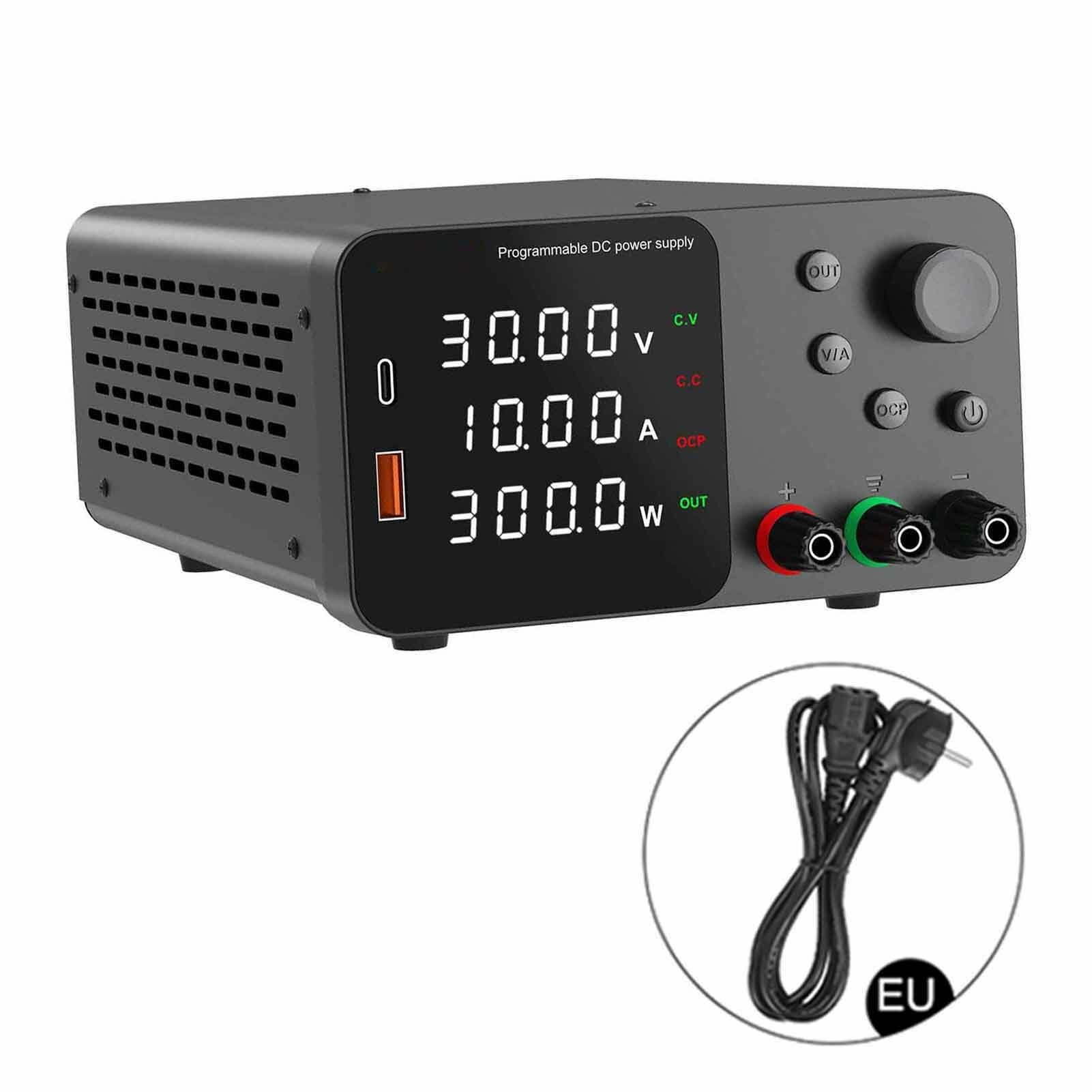 Регулируемый лабораторный блок питания постоянного тока WANPTEK, 60В 5А, с 4-разрядным светодиодным дисплеем, энкодером, кнопкой включения/выключения выхода