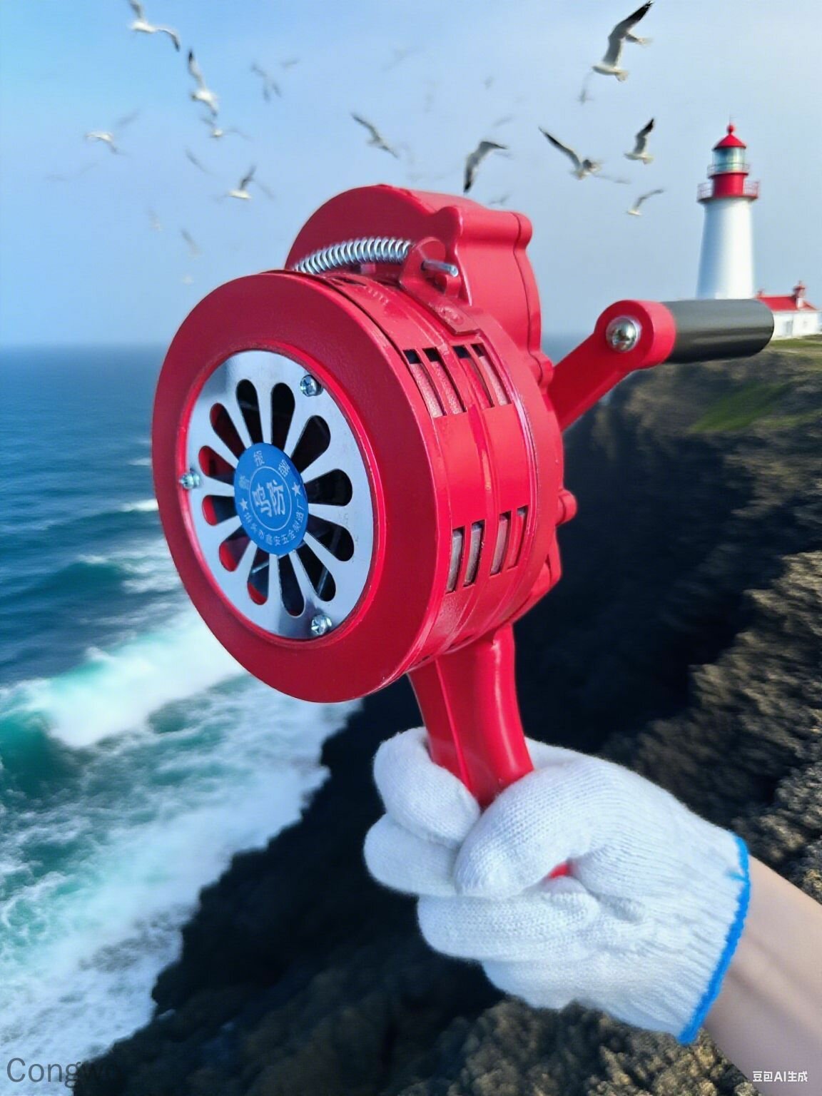 Переносная ручная сирена SY-100 (110 дБ) из алюминиевого сплава, дальность>1000 м