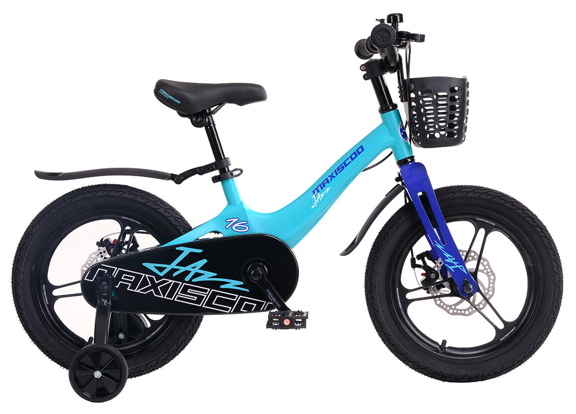 Детский велосипед Maxiscoo Jazz Pro 16" (2024) 16 Бирюзовый (100-120 см)