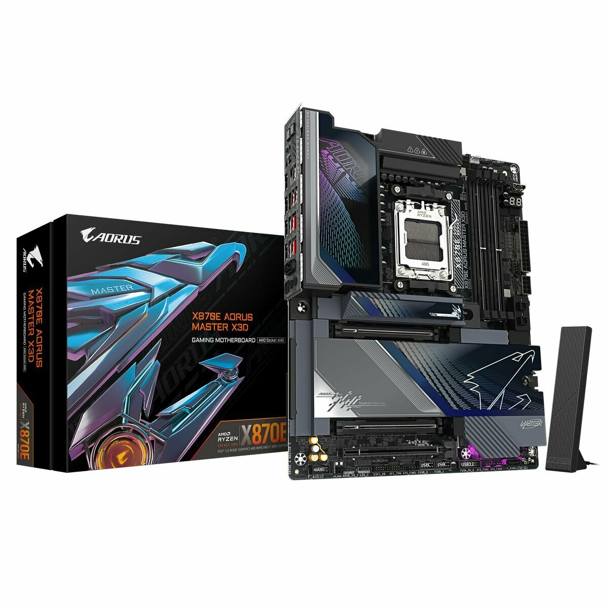 Материнская плата Gigabyte X870E AORUS MASTER X3D, AM5, AMD X870E, ATX, RTL (X870E AORUS MASTER X3D)