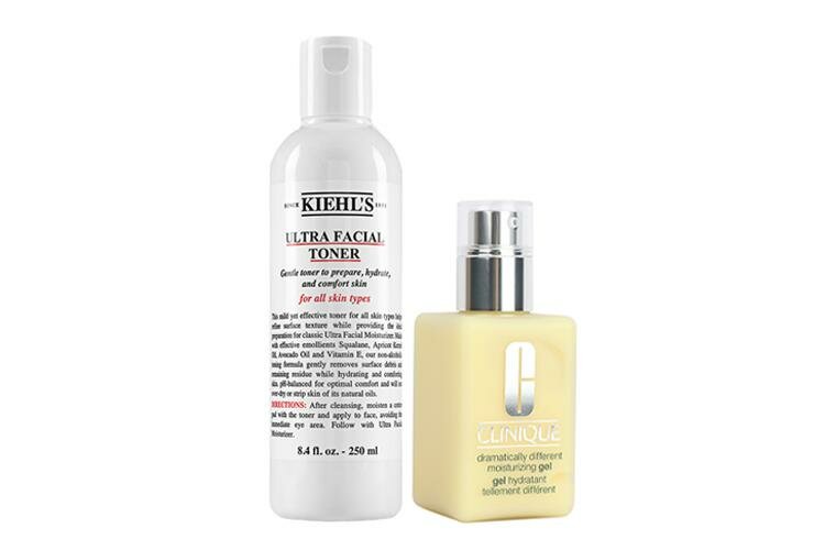 Набор увлажняющих средств женский CLINIQUE Dramatically Different Moisturizing Gel 125ml + Kiehl's Ultra Facial Toner 250ml, Oil-Free Butter 125ml+High Hydration Toner 250ml