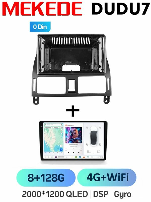 Магнитола 9" Mekede DUDU7 8/128 Gb для Toyota Avensis T250 0Din 2003-2009 carpay Android